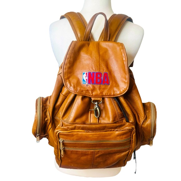 Vintage | Bags | Vintage Talon Nba 9s Rare Tan Leather Backpack | Poshmark